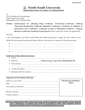 Fillable Online Application Form of Authorization Fax Email Print ...