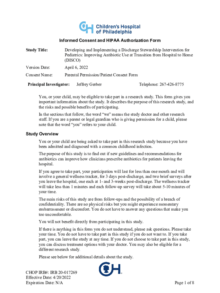 Fillable Online Informed Consent and HIPAA Authorization Form Fax Email Print - pdfFiller