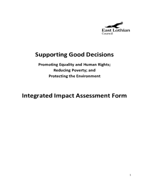 Fillable Online Integrated Impact Assessment Form Fax Email Print ...