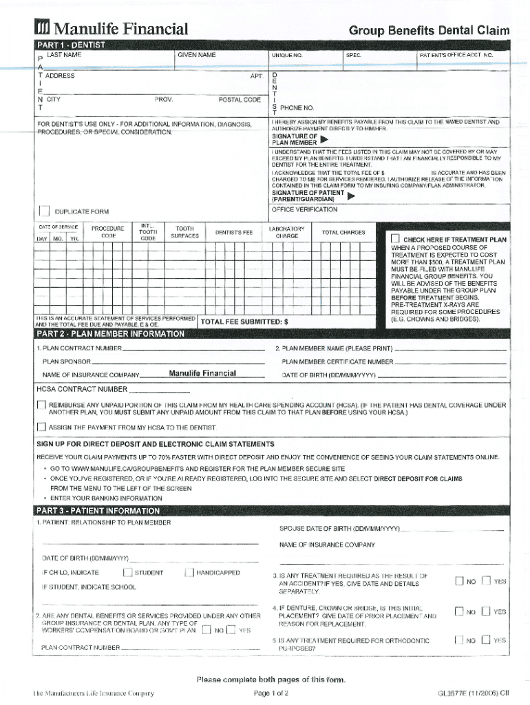 Fillable Online Dentists provident claim form - akenerji.net Fax Email ...