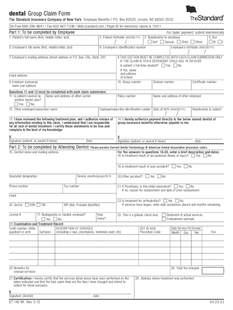 Fillable Online dental Group Claim Form. dental Group Claim Form Fax ...