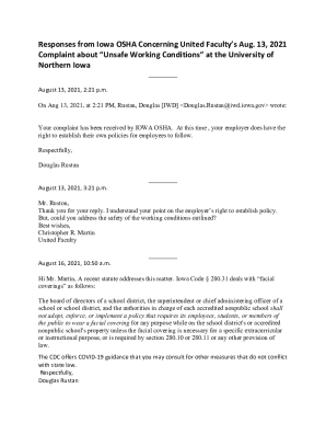 Fillable Online COGS files OSHA complaint calling the UI an unsafe work ...