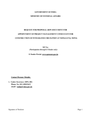 Fillable Online Request for Proposal Construction Consultant/Project ...