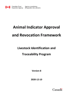 Fillable Online Animal Indicator Approval and Revocation Framework Fax ...
