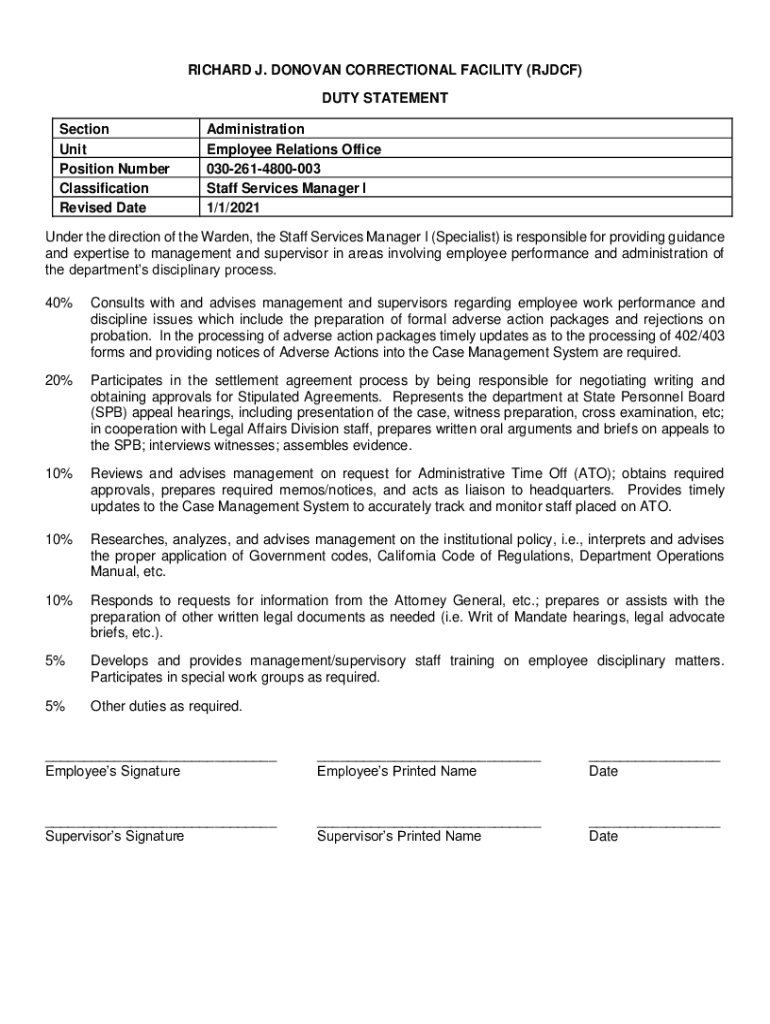 Fillable Online richard j. donovan correctional facility (rjdcf) Fax ...