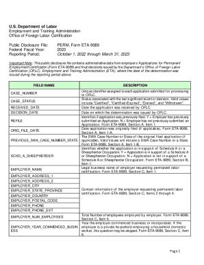 Fillable Online Processing Times - DOL FLAG - U.S. Department of Labor ...