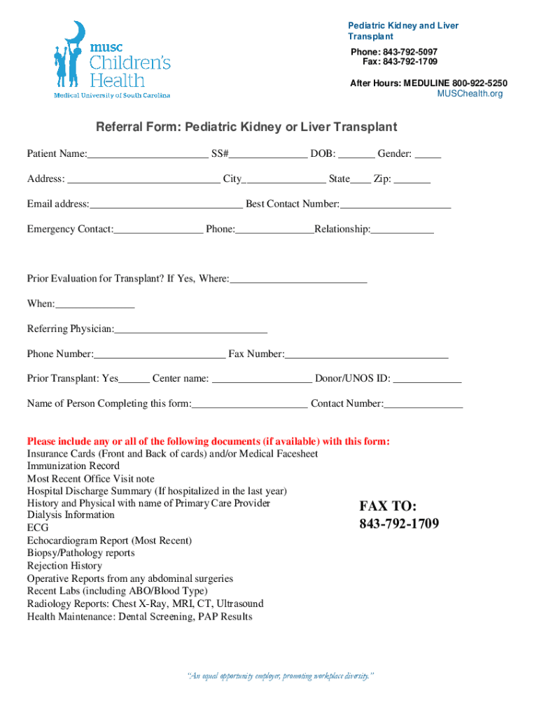 Fillable Online Combined liver and kidney transplantation in children and ... Fax Email Print ...
