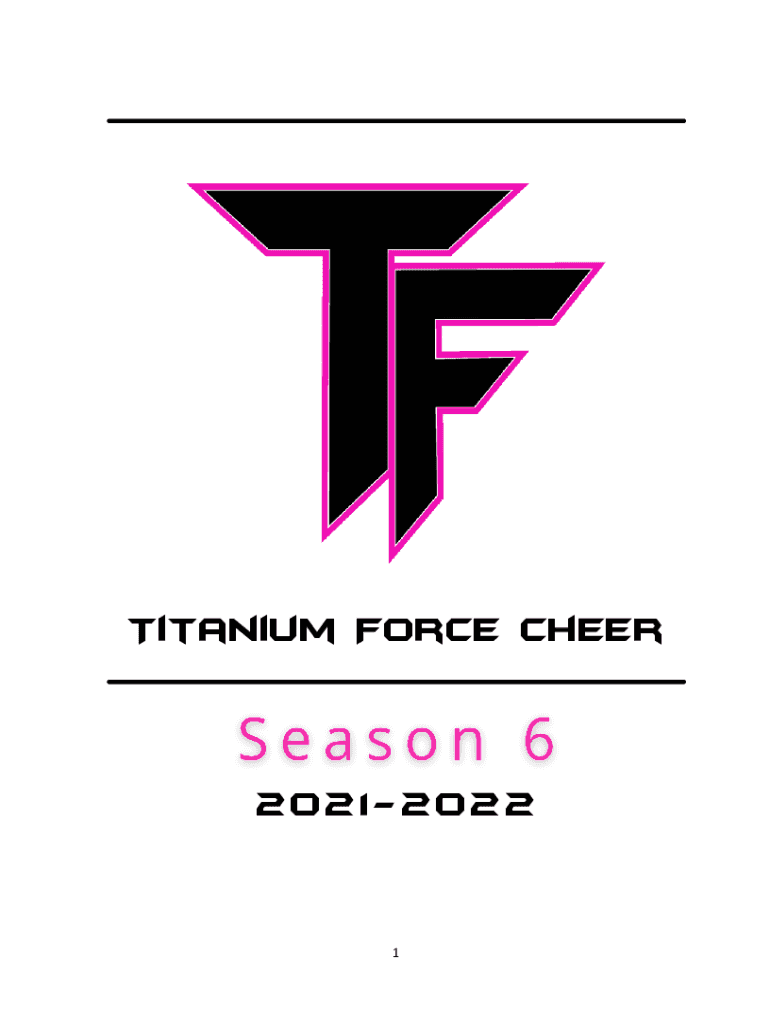Fillable Online ELITE COMPETITIVE - TITANIUM FORCE CHEER Fax Email ...