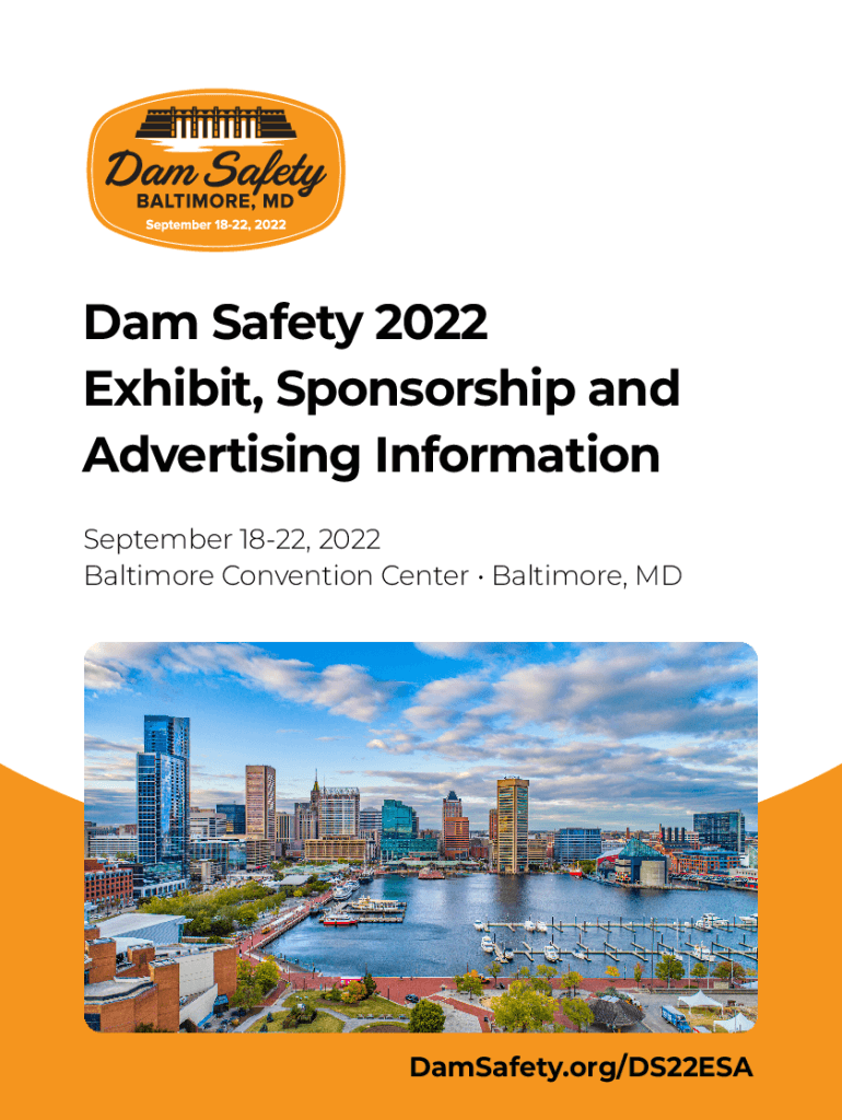 Fillable Online Dam Safety 2022Association of State Dam Safety ...