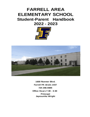 FARRELL AREA ELEMENTARY SCHOOL Student-Parent Handbook 2022 - 2023 Doc ...