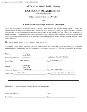 Fillable Online EXTENSION OF AGREEMENT Fax Email Print - pdfFiller