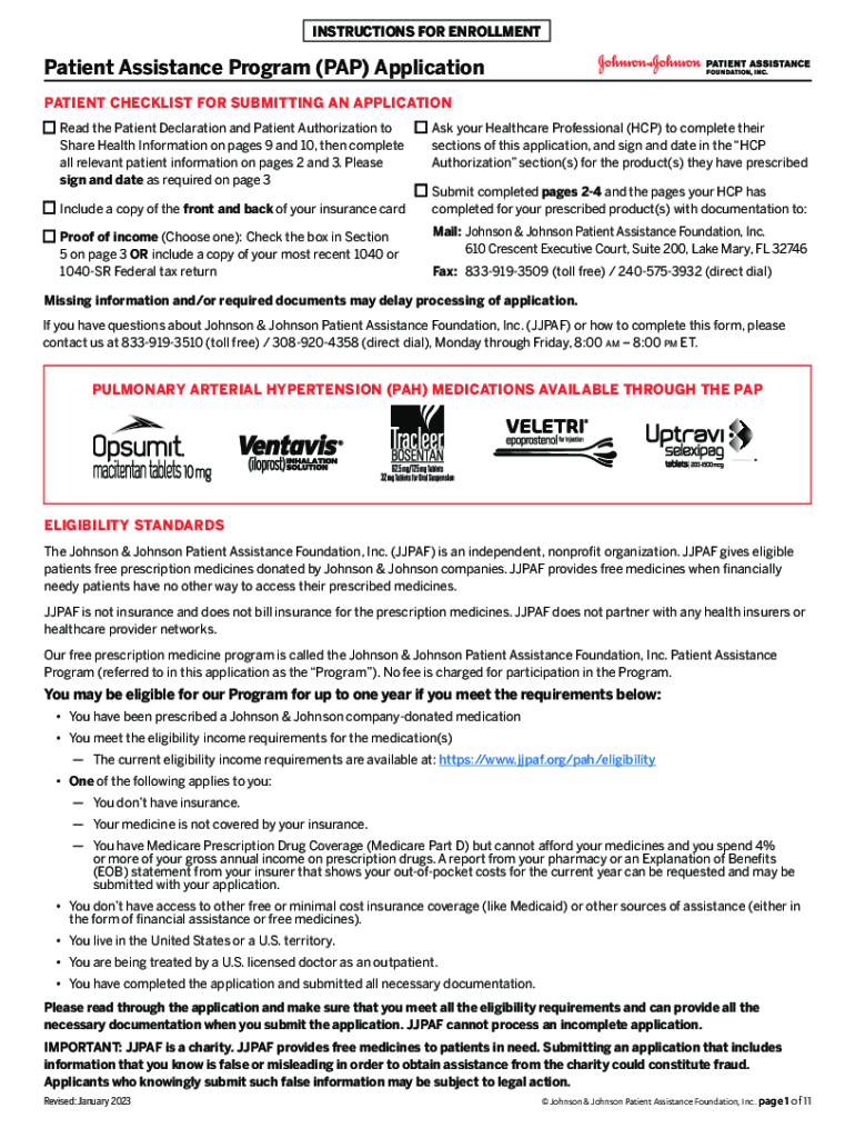 Fillable Online Patient Assistance Enrollment Form (For Pulmonary ...