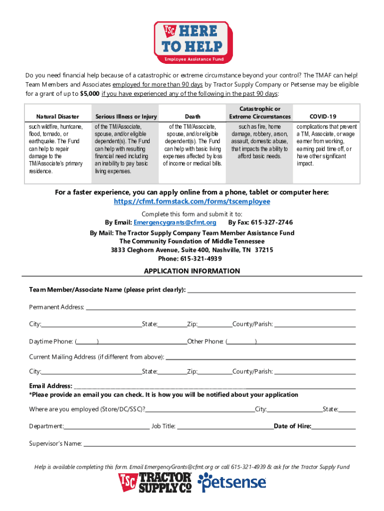 Fillable Online Tax Treatment of Employee Hardship and Disaster Relief ...