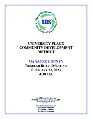 Fillable Online university place community development district Fax ...