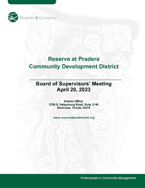 Fillable Online Reserve at Pradera CDD: Welcome to Community ... Fax ...