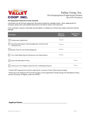 Fillable Online Pre-employment Screening Using First Advantage Fax ...