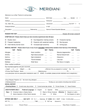 Fillable Online Crystal Practice Management - Meridian Eyes Fax Email ...
