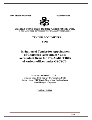 Fillable Online Invitation of Tender for Appointment of Chartered ...