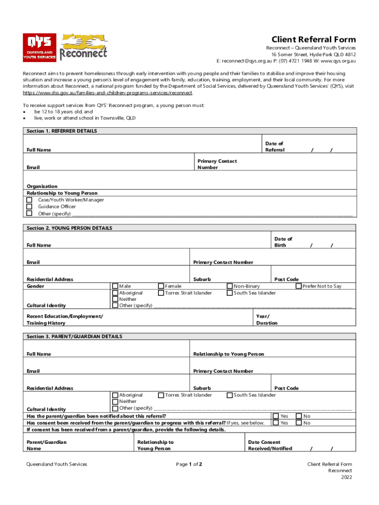 Fillable Online Client Referral Form Fax Email Print - pdfFiller