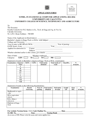 Fillable Online APPLICATION FORM FOR M. Phil IN CLINICAL ... Fax Email ...