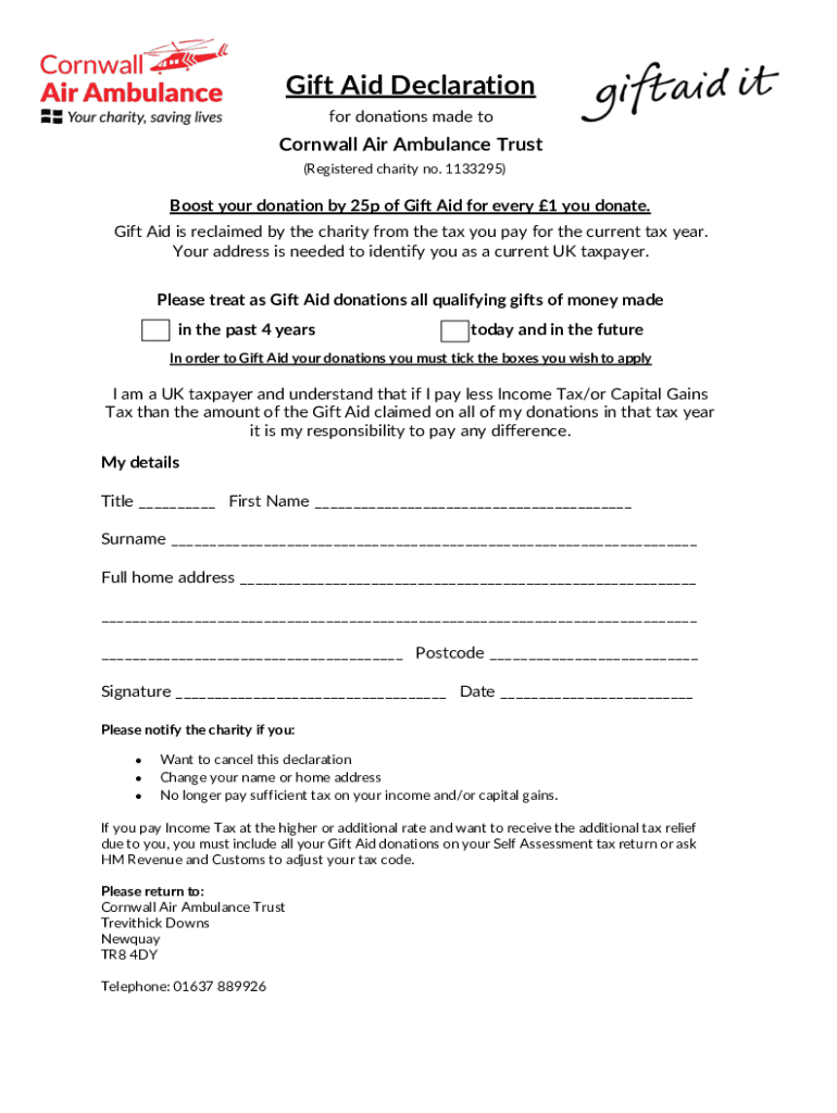 Fillable Online What is Gift Aid and How Do Charities Benefit Fax Email ...