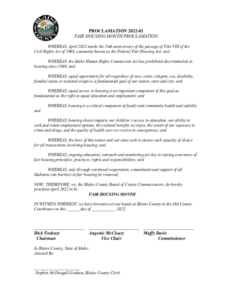 Fillable Online FACT SHEET: On the 54th Anniversary of the Fair Housing ... Fax Email Print ...