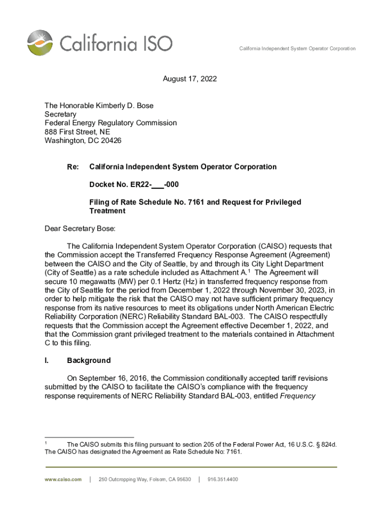 Fillable Online May 8, 2023 The Honorable Kimberly D. Bose Secretary ... Fax Email Print - pdfFiller