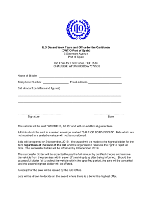 Fillable Online ILO Decent Work Team and Office for the Caribbean (DWT/O ... Fax Email Print ...