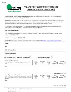 Fillable Online Site inspection form Fax Email Print - pdfFiller