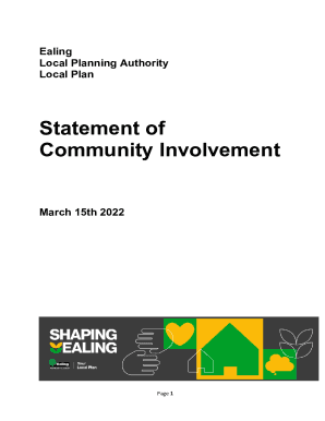 Fillable Online Statement of Community Involvement - London Fax Email ...