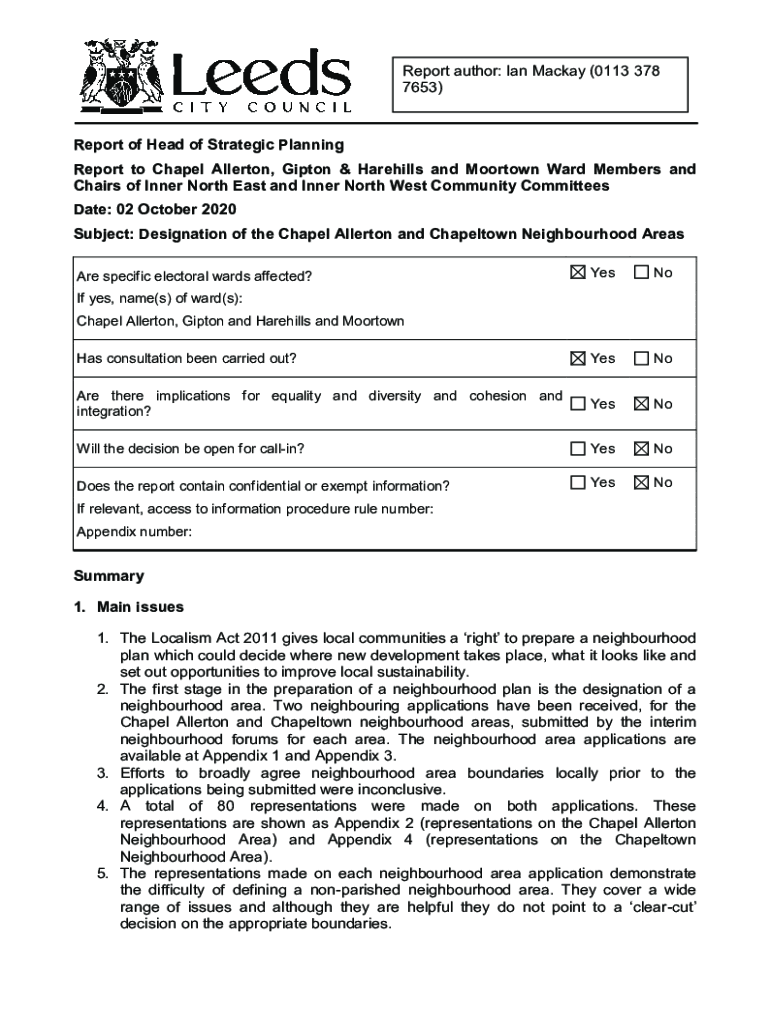 Fillable Online . Report template for committees and delegated ...