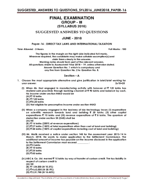 Fillable Online Direct Tax Solved Question And Answer Paper Pdf Fax ...