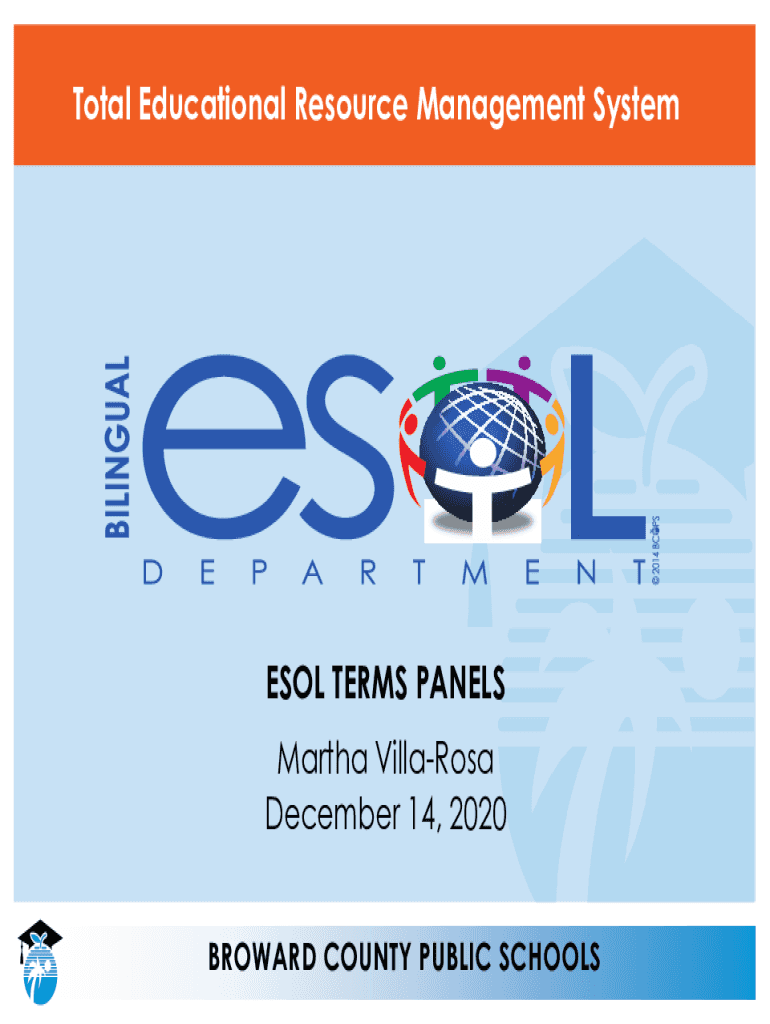 Fillable Online Total Educational Resource Management System Martha Villa-Rosa ... Fax Email ...