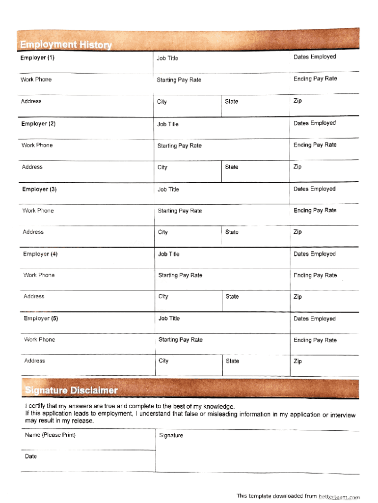 Fillable Online job-application-form-template-download-standard ... Fax ...