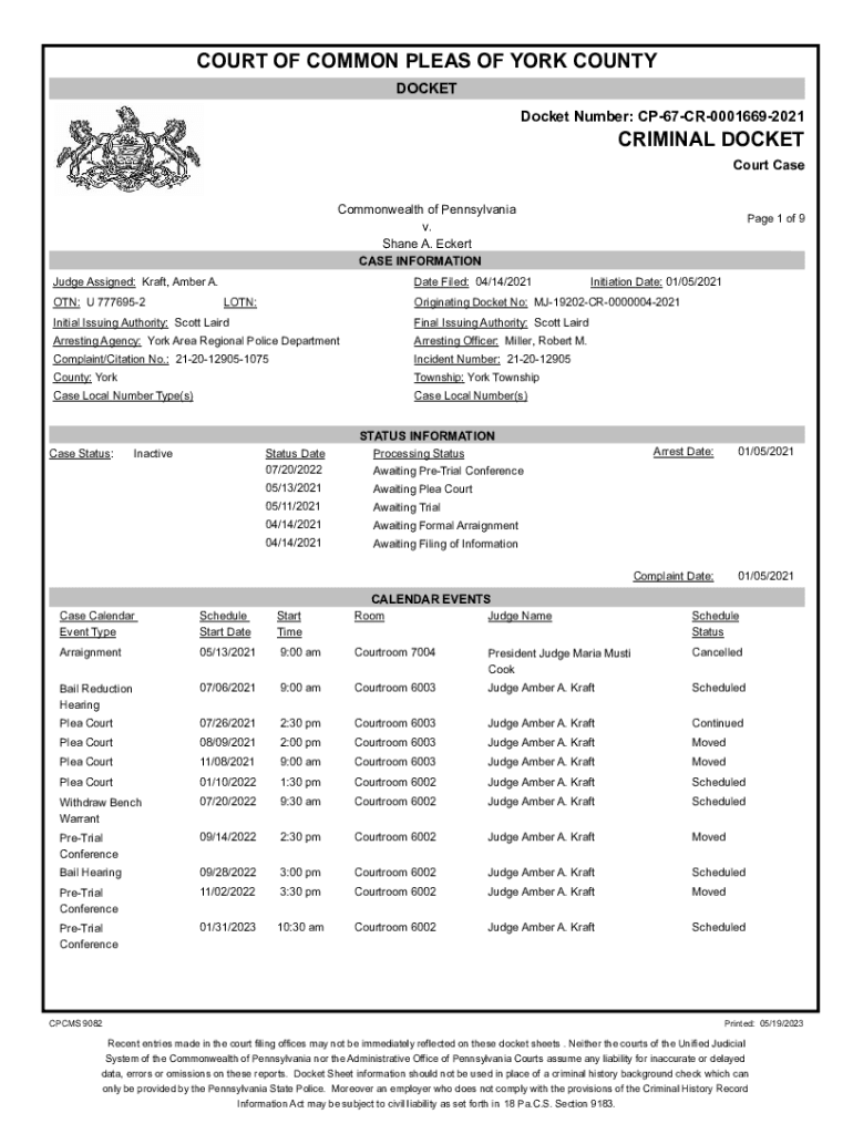Fillable Online Judge Musti CookYork College of PA Fax Email Print ...