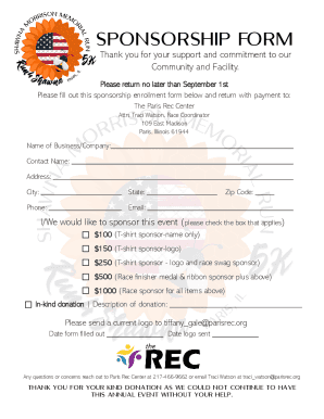 Fillable Online Sponsorship Request Application - Sacramento Fax Email Print - pdfFiller