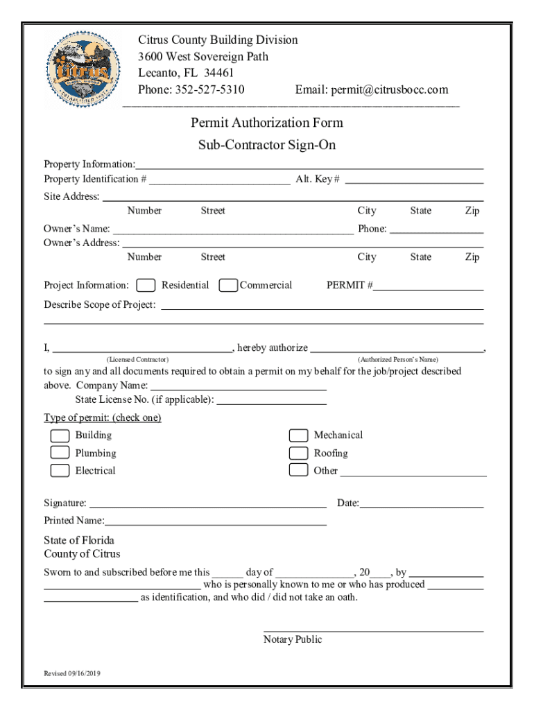 Fillable Online Permit Authorization Sign On Fax Email Print - pdfFiller
