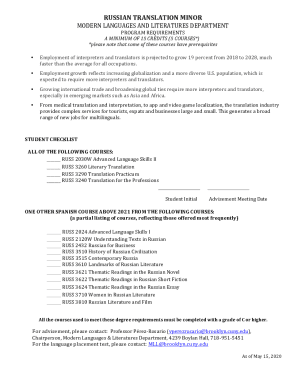 Fillable Online Russian Translation minor checklist (pdf) Fax Email ...