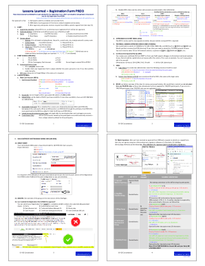 Fillable Online Lessons Learned Registration Form PROD Fax Email Print ...