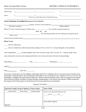 Fillable Online Residency-Letter-Templates-and-Affidavits.pdf Fax Email ...