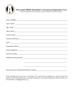 Fillable Online Tournament Registration Form - cloudfront.net Fax Email ...