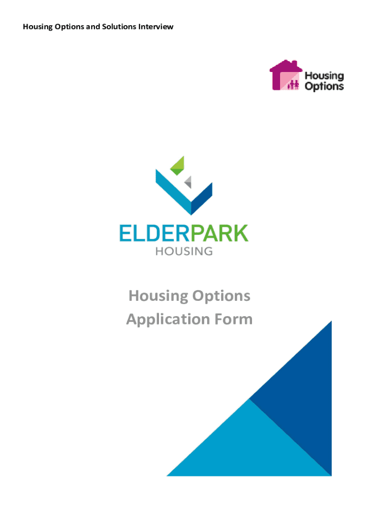 Fillable Online Housing Options Application Form Fax Email Print ...