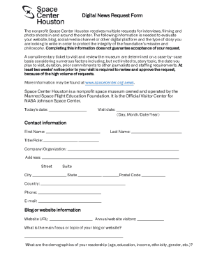 Fillable Online Digital News Request Form Fax Email Print - pdfFiller