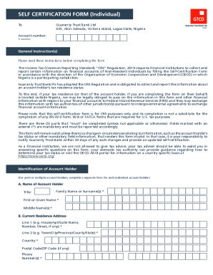 Fillable Online Self Certification form- Individual.cdr Fax Email Print - pdfFiller