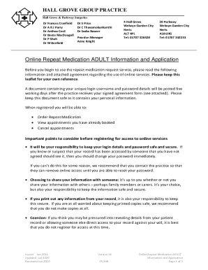 Fillable Online Frequently Asked Questions - Hall Grove Group Practice ...