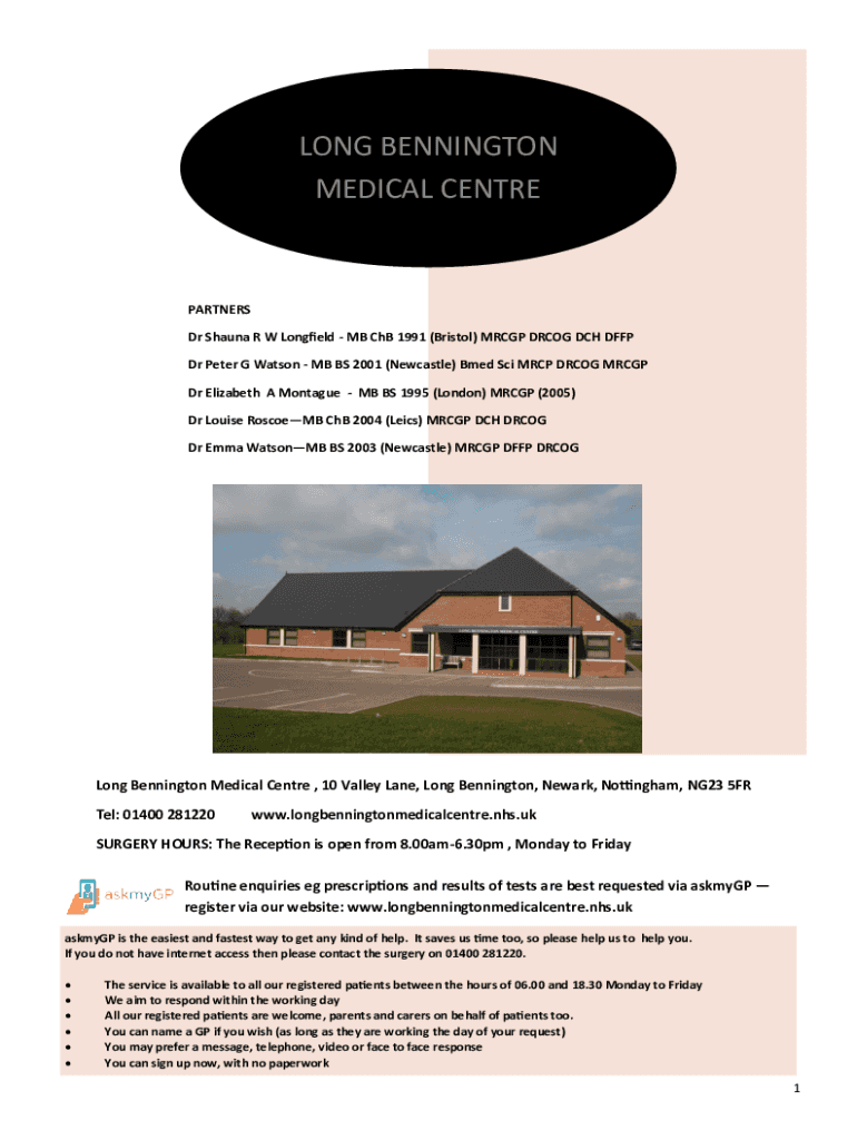 Fillable Online LONG BENNINGTON Fax Email Print - pdfFiller