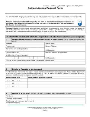 Fillable Online Subject access requests: what do you need to provide ...