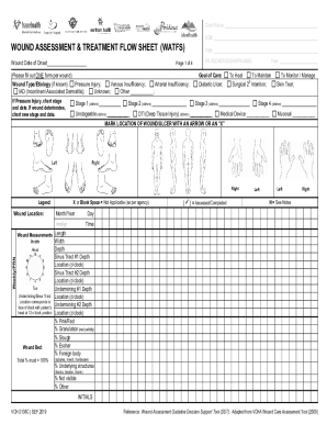 Fillable Online Wound Assessment & Treatment Flow Sheet (WATFS) Fax ...