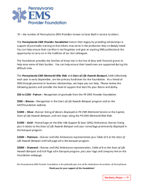 Fillable Online 70the number of Pennsylvania EMS Providers known to ...