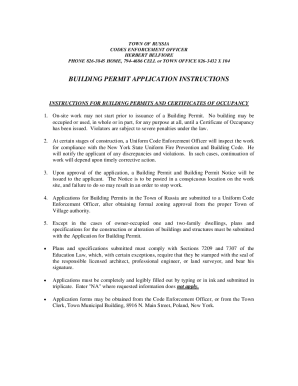 Fillable Online INSTRUCTIONS FOR BUILDING PERMITS. FORM 5 Fax Email ...
